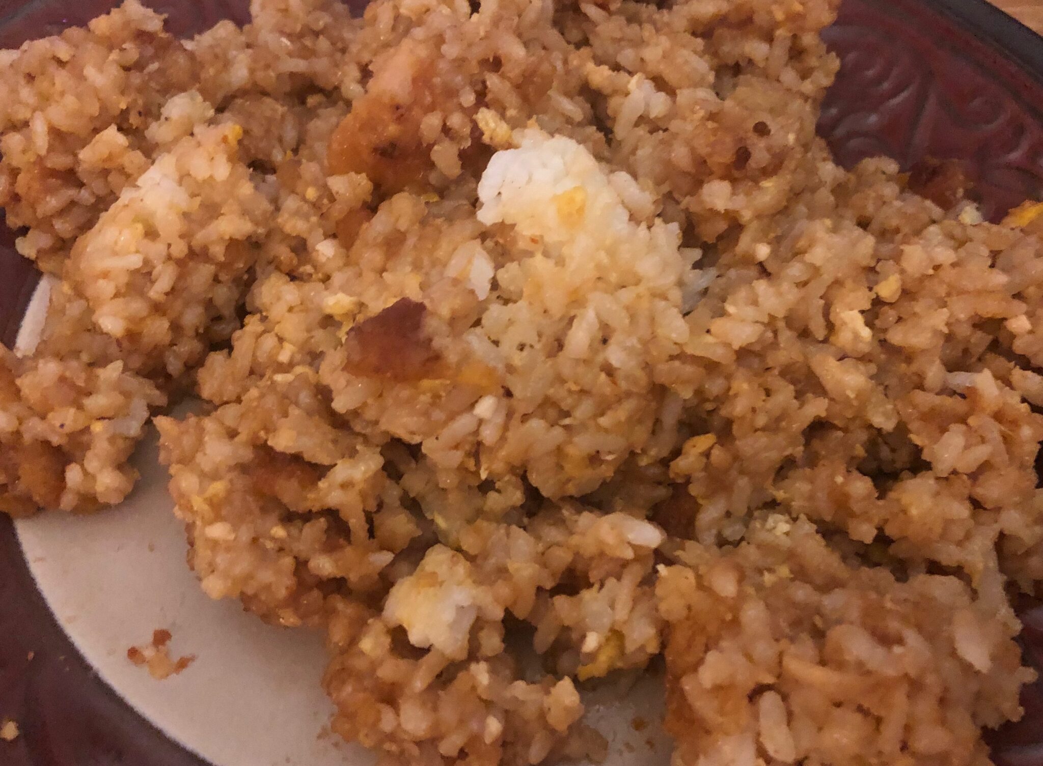 Golden Fried Rice with Honey Barbecue Chicken – The Ramblin Professor